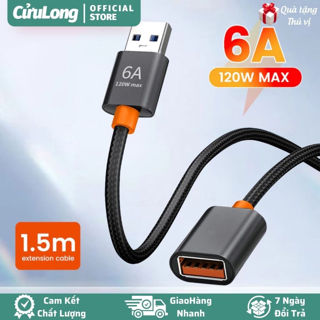 Dây cáp nối dài USB 3.0 đầu đực tới đầu cái chống nhiễu truyền dữ liệu ...