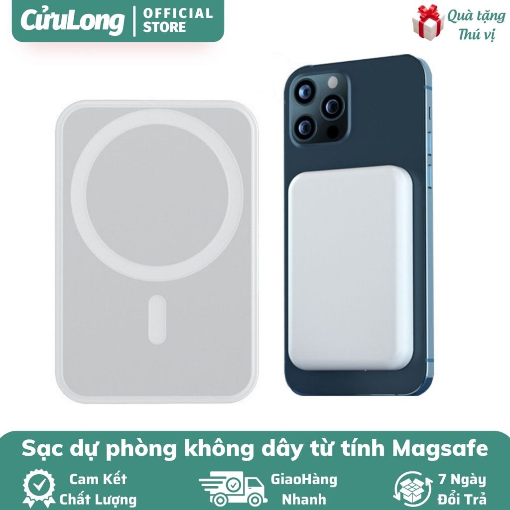 Sạc Dự Phòng Không Dây Magsafe iPhone từ tính pin dự phòng cao cấp nhỏ ...