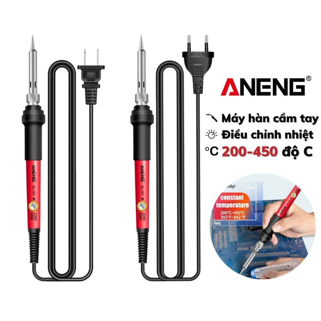 Máy Hàn Thiếc Cầm Tay 60W hàn chì điện tử mini điều chỉnh nhiệt có chip ...
